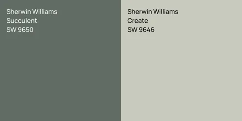 Sherwin Williams Succulent vs. Sherwin Williams Succulent comparison