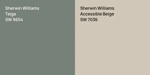 Sherwin Williams Taiga vs. Sherwin Williams Taiga comparison