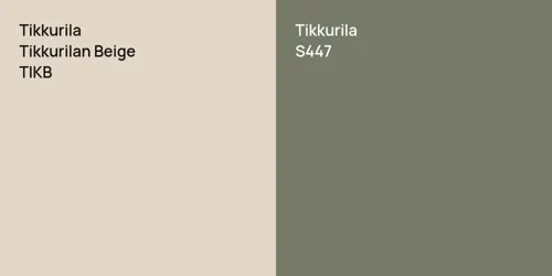 Tikkurila Tikkurilan Beige vs. Tikkurila Serpentine comparison