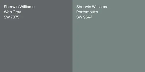 Compare Sherwin Williams Web Gray with other colors