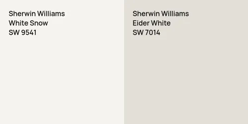 Sherwin Williams White Snow vs. Sherwin Williams Snowbound comparison
