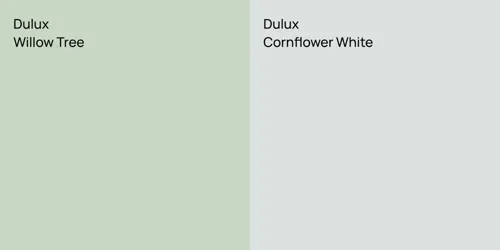 Dulux Willow Tree vs. Dulux White Mist comparison
