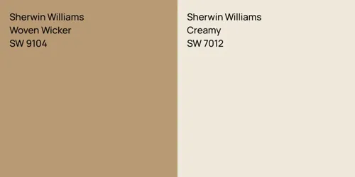 Compare Sherwin Williams Woven Wicker with other colors