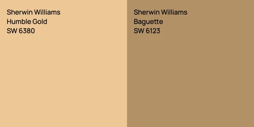 Sherwin Williams Humble Gold vs. Sherwin Williams Delicious Melon ...