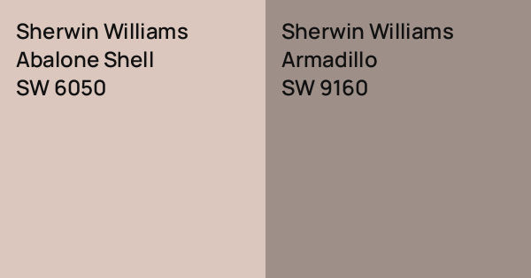 Sherwin Williams Abalone Shell vs. Sherwin Williams Armadillo comparison