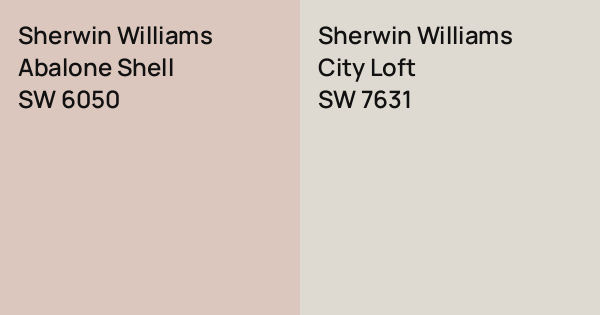 Sherwin Williams Abalone Shell vs. Sherwin Williams City Loft comparison