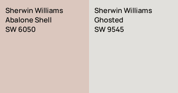 Sherwin Williams Abalone Shell vs. Sherwin Williams Ghosted comparison