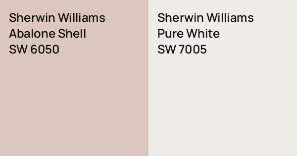 Sherwin Williams Abalone Shell vs. Sherwin Williams Pure White comparison