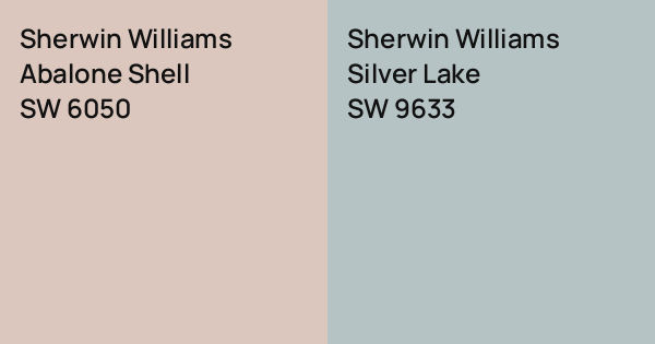Sherwin Williams Abalone Shell vs. Sherwin Williams Silver Lake comparison