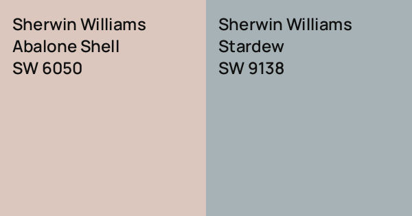 Sherwin Williams Abalone Shell vs. Sherwin Williams Stardew comparison