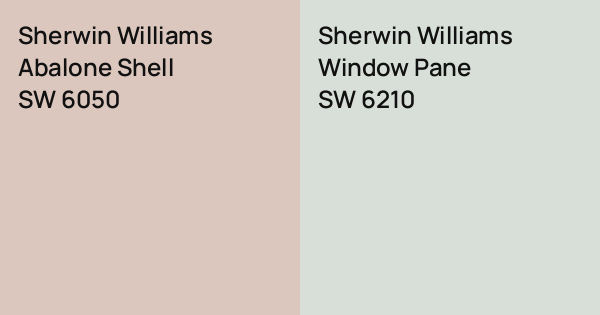 Sherwin Williams Abalone Shell vs. Sherwin Williams Window Pane comparison
