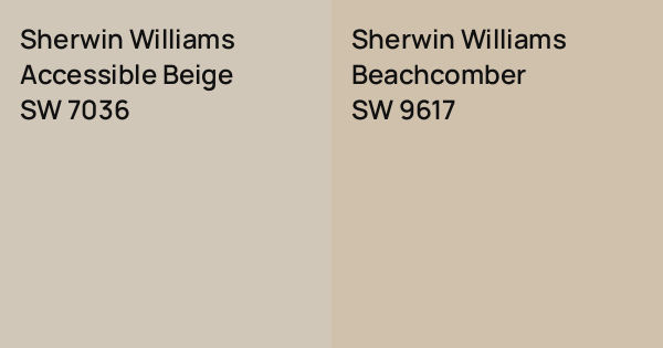 Sherwin Williams Accessible Beige vs. Sherwin Williams Beachcomber ...