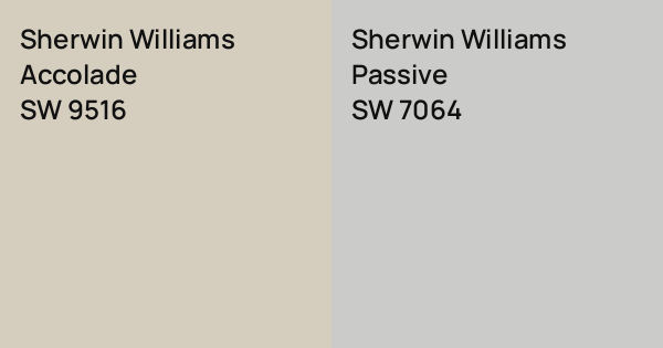 Sherwin Williams Accolade vs. Sherwin Williams Passive comparison