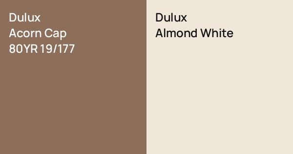 Dulux Acorn Cap vs. Dulux Almond White comparison