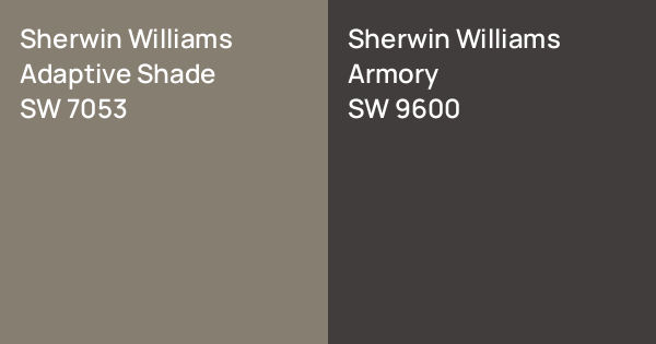 Sherwin Williams Adaptive Shade vs. Sherwin Williams Armory comparison