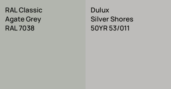 RAL Classic Agate Grey vs. Dulux Silver Shores comparison