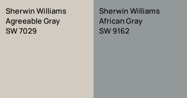 Sherwin Williams Agreeable Gray vs. Sherwin Williams African Gray ...