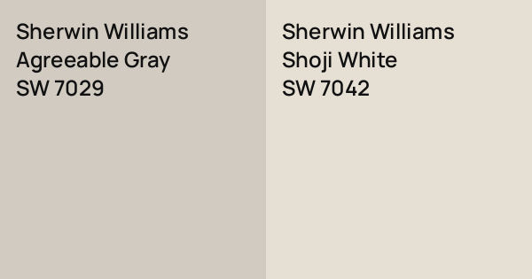 Agreeable Gray Vs Shoji White