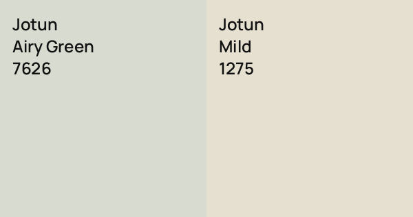 Jotun Airy Green vs. Jotun Mild comparison