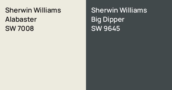 Sherwin Williams Alabaster vs. Sherwin Williams Big Dipper comparison