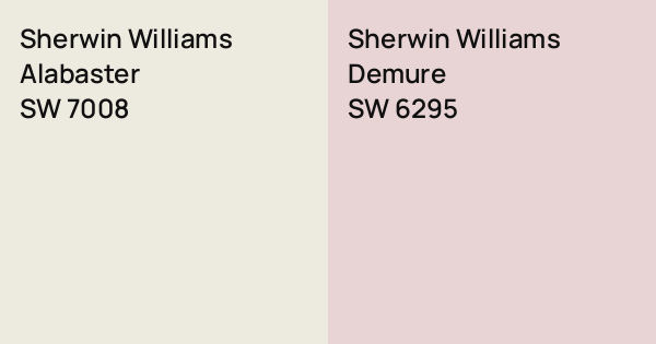 Sherwin Williams Alabaster vs. Sherwin Williams Demure comparison