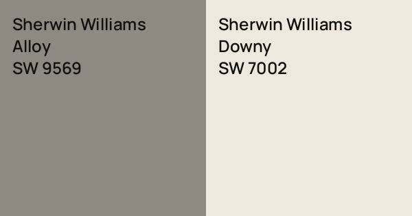 Sherwin Williams Alloy vs. Sherwin Williams Downy comparison