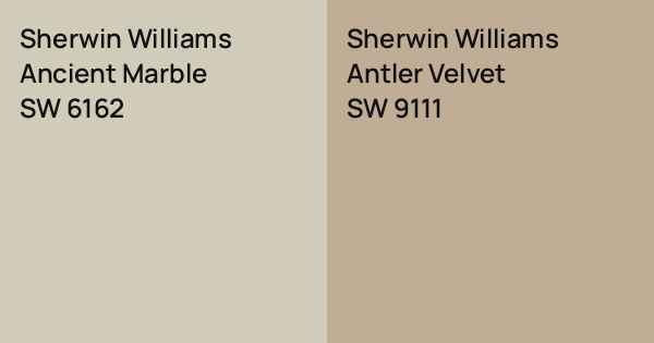 Sherwin Williams Ancient Marble vs. Sherwin Williams Antler Velvet ...