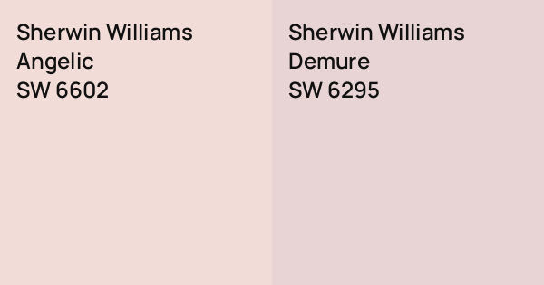 Sherwin Williams Angelic vs. Sherwin Williams Demure comparison