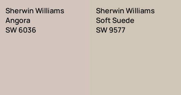 Sherwin Williams Angora vs. Sherwin Williams Soft Suede comparison