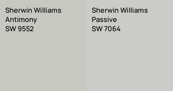 Sherwin Williams Antimony vs. Sherwin Williams Passive comparison