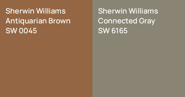 Sherwin Williams Antiquarian Brown vs. Sherwin Williams Connected Gray ...