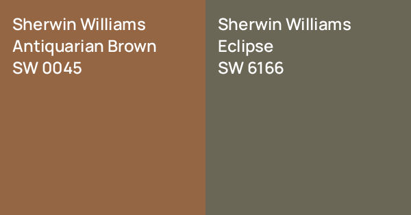 Sherwin Williams Antiquarian Brown vs. Sherwin Williams Eclipse comparison