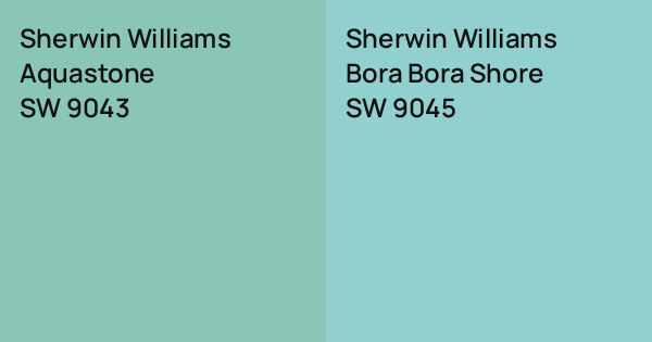 Sherwin Williams Aquastone vs. Sherwin Williams Bora Bora Shore comparison