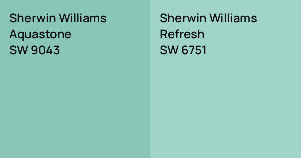 Sherwin Williams Aquastone vs. Sherwin Williams Refresh comparison