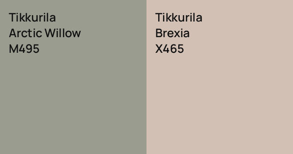 Tikkurila Arctic Willow vs. Tikkurila Brexia comparison