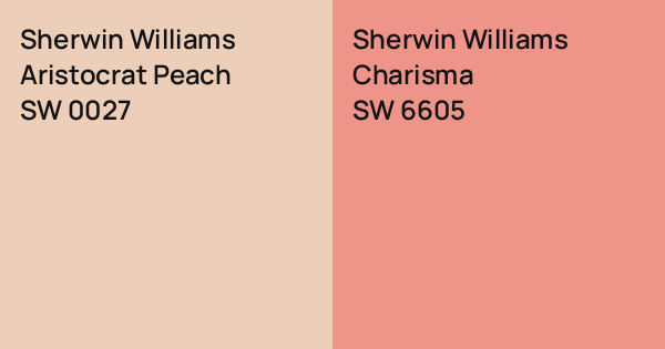 Sherwin Williams Aristocrat Peach vs. Sherwin Williams Charisma comparison
