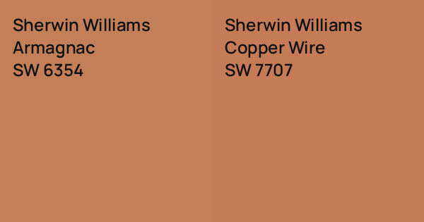 Sherwin Williams Armagnac vs. Sherwin Williams Copper Wire comparison
