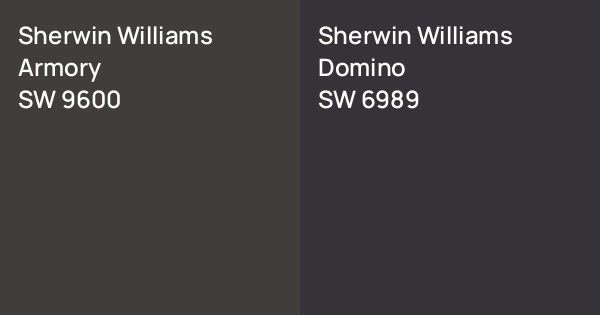Sherwin Williams Armory vs. Sherwin Williams Domino comparison