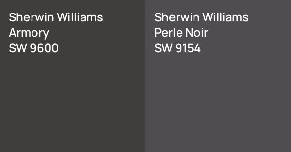 Sherwin Williams Armory vs. Sherwin Williams Perle Noir comparison