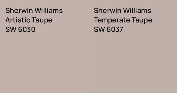Sherwin Williams Artistic Taupe vs. Sherwin Williams Temperate Taupe ...