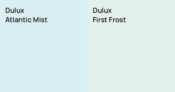 Dulux Atlantic Mist vs. Dulux First Frost comparison