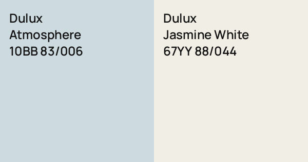 Dulux Atmosphere vs. Dulux Jasmine White comparison