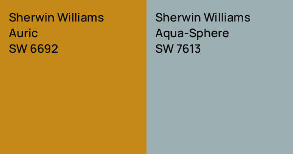Sherwin Williams Auric vs. Sherwin Williams Aqua-Sphere comparison