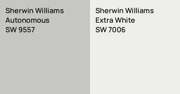 Sherwin Williams Autonomous vs. Sherwin Williams Extra White comparison