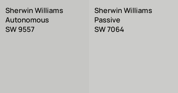 Sherwin Williams Autonomous vs. Sherwin Williams Passive comparison