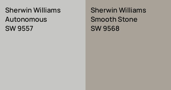 Sherwin Williams Autonomous vs. Sherwin Williams Smooth Stone comparison