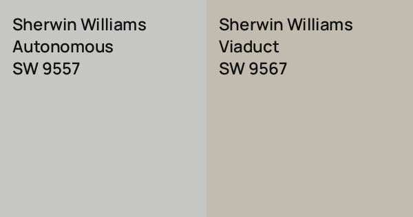 Sherwin Williams Autonomous vs. Sherwin Williams Viaduct comparison