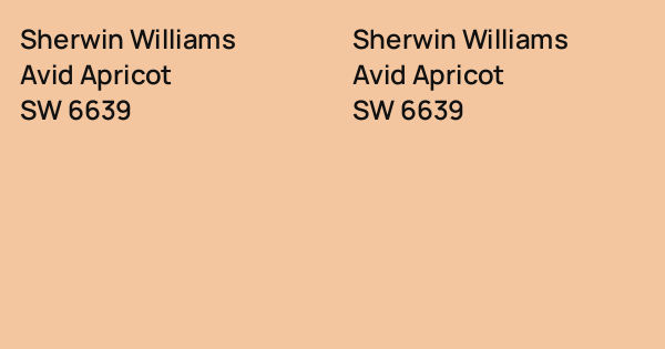 Sherwin Williams Avid Apricot vs. Sherwin Williams Avid Apricot comparison