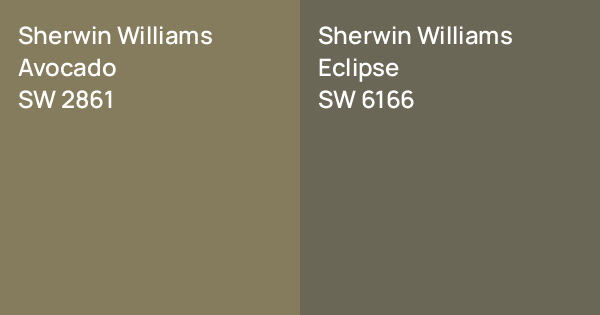 Sherwin Williams Avocado vs. Sherwin Williams Eclipse comparison