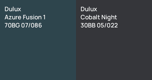 Dulux Azure Fusion 1 vs. Dulux Cobalt Night comparison